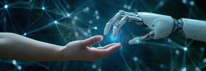 Robot and Human Reaching into Each Other Like an Interconnected Screen ...