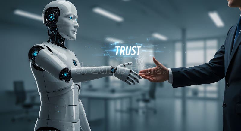 Robot and Human Reaching for Handshake Symbolizing Trust and ...