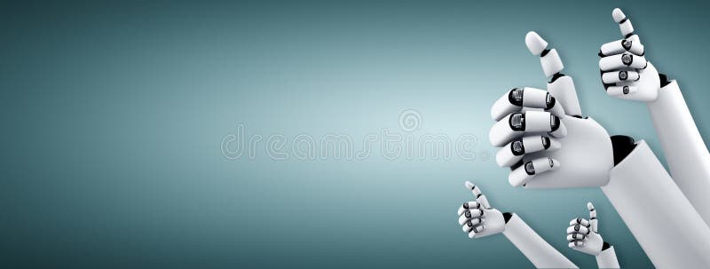 Robot Humanoid Hands Up To Celebrate Goals Success Achieved by Using AI ...