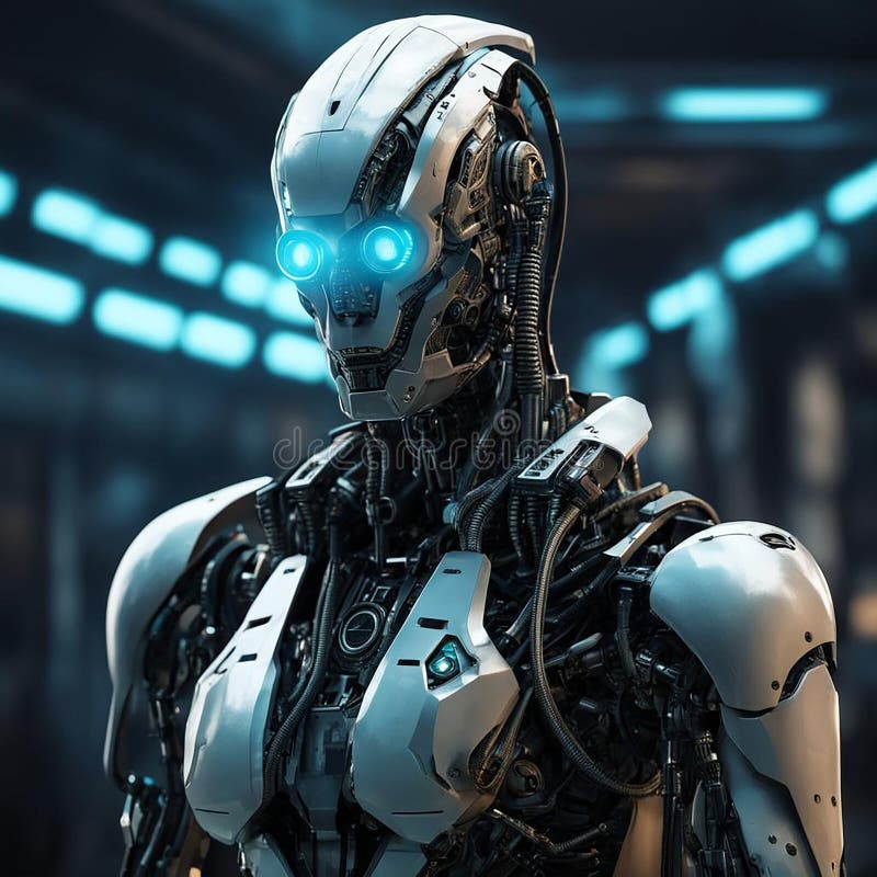 A Robot - Humanoid is a Mechanical Machine. it Consists of Metal Parts ...