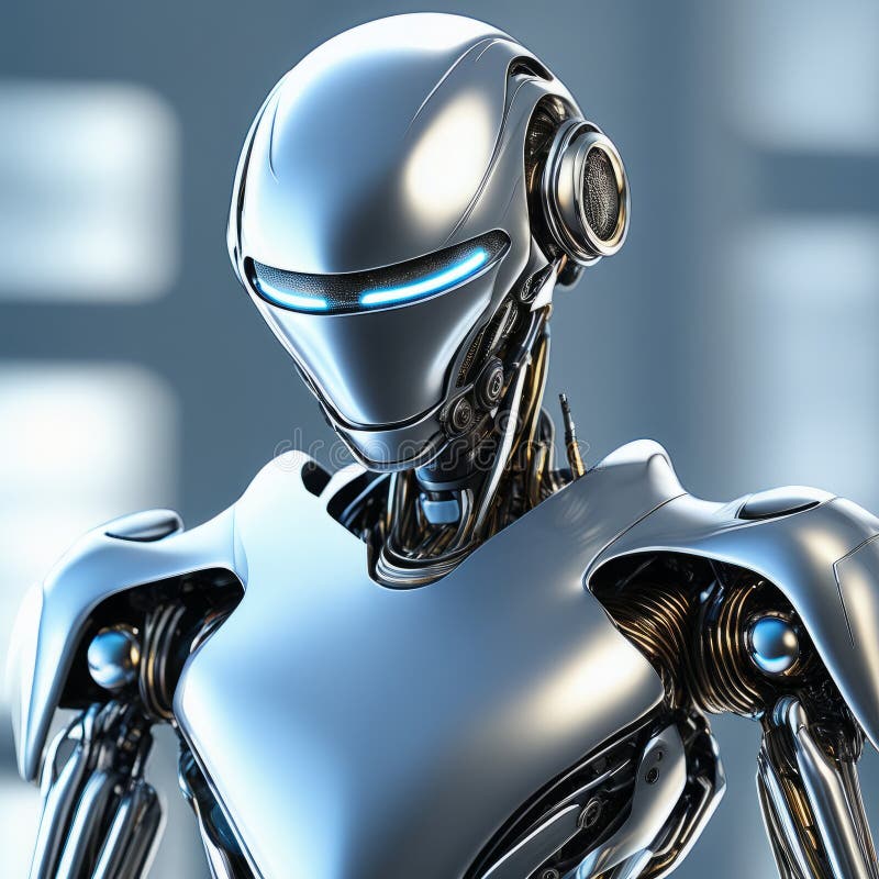 Robot Humanoid Robot with Digital Tablet on Computer Screen for Ai Data ...