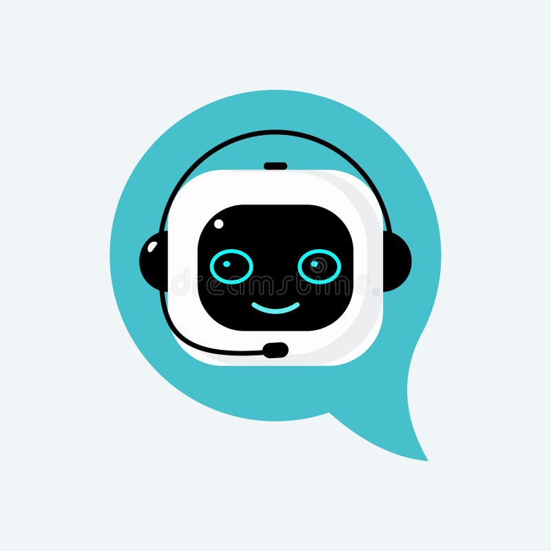 Robot Icon. Chat Bot Sign for Support Service Concept. Chatbot ...