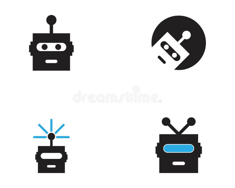 Robot icon logo template stock vector. Illustration of isolated - 131818634