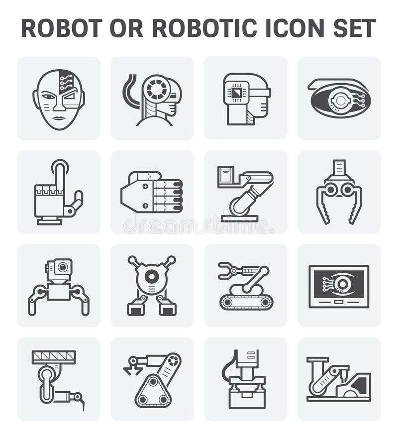 Robot icon set stock vector. Illustration of assembly - 75950262