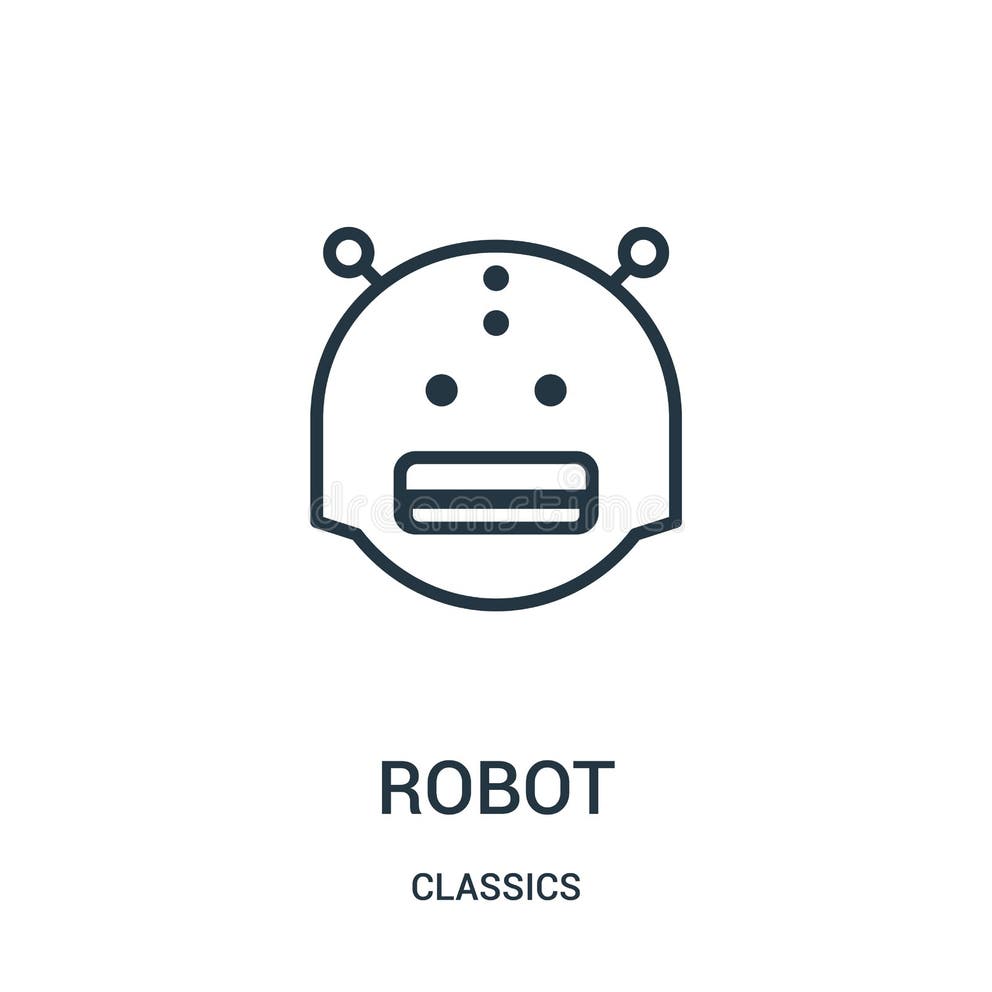 Bot Vector Outline Icon Stock Illustrations – 5,968 Bot Vector Outline ...