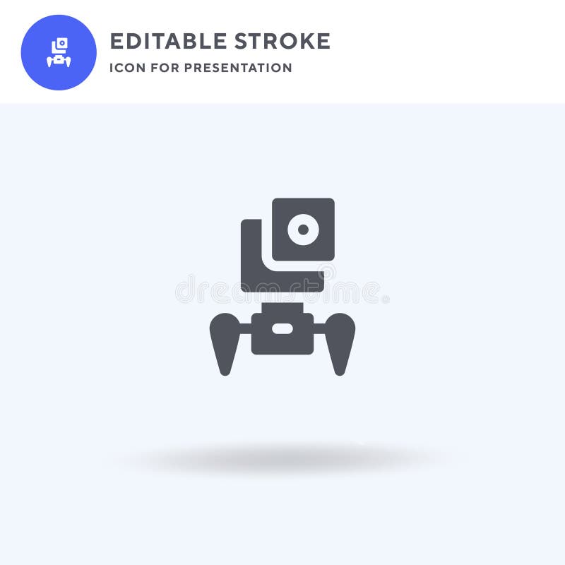 Robot Icon Vector, Filled Flat Sign, Solid Pictogram Isolated on White ...