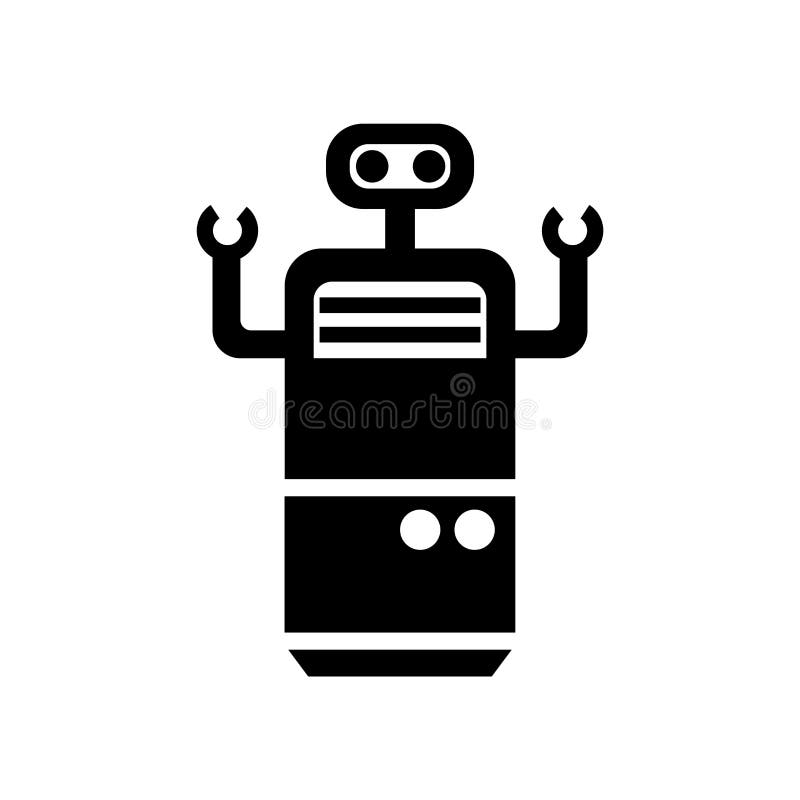 Robot Icon Vector Isolated on White Background, Logo Concept of Stock ...