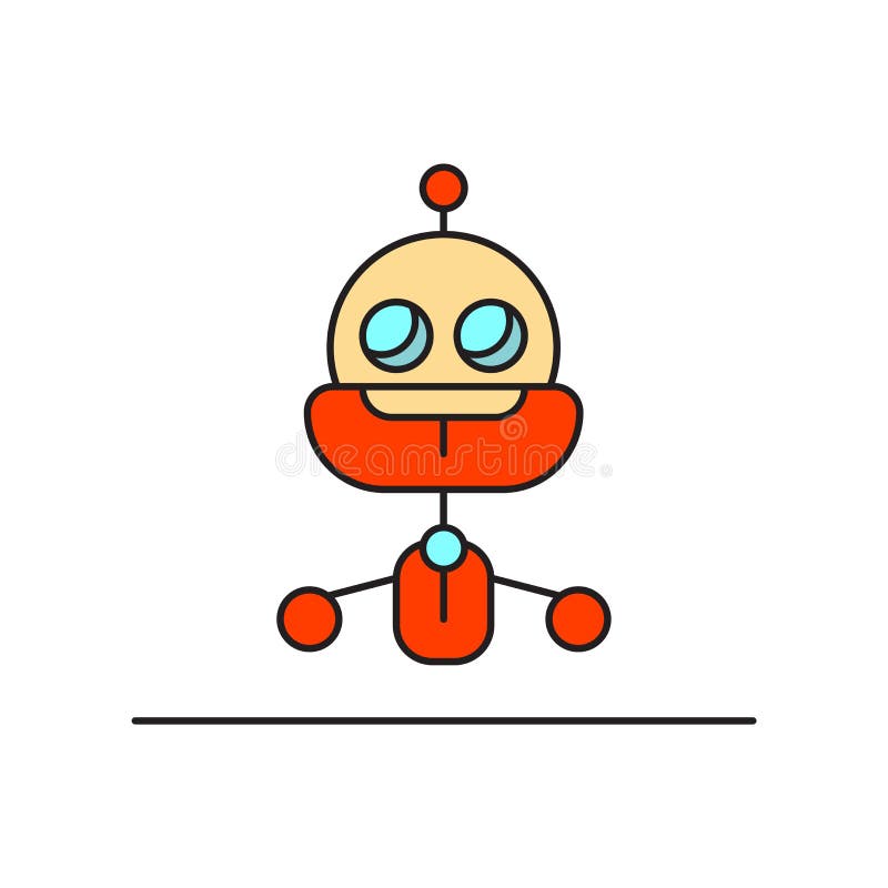Robot Icon Vector Isolated on White Background, Logo Concept of Stock ...