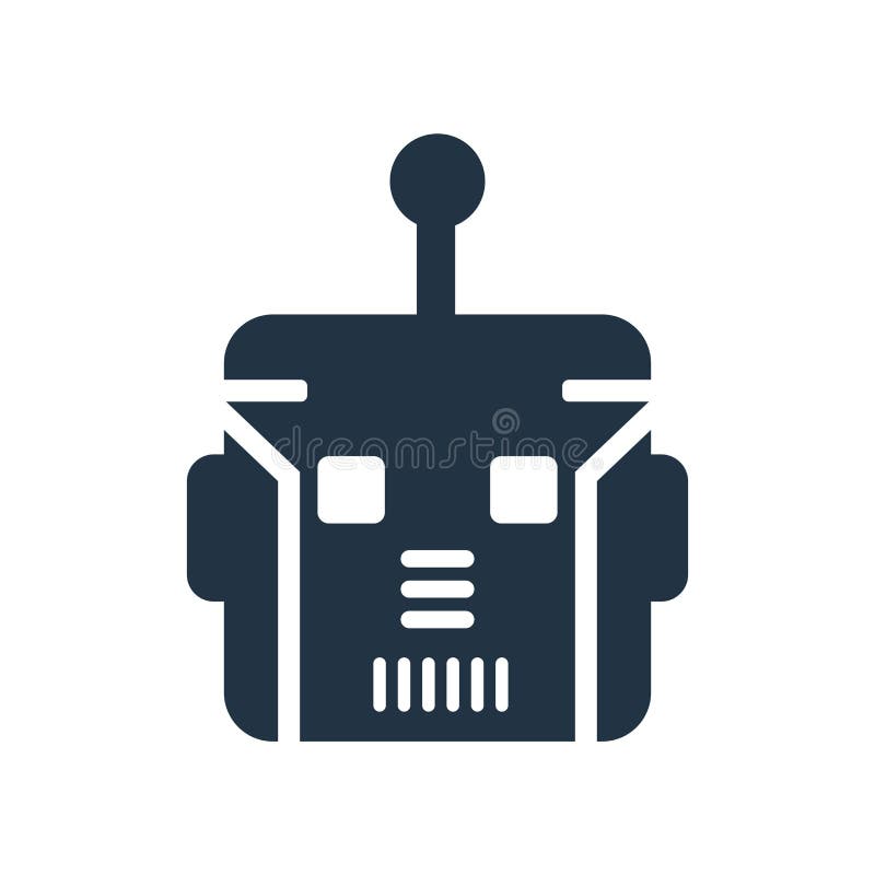 Robot Icon Vector Sign and Symbol Isolated on White Background Stock ...