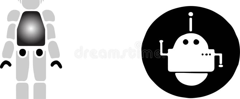Robot Icon On White Background Stock Vector - Illustration of help ...