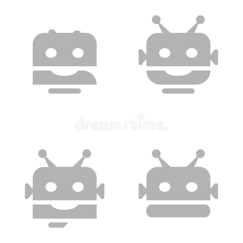 Robot Icon on White Background, Vector Illustration Stock Vector ...
