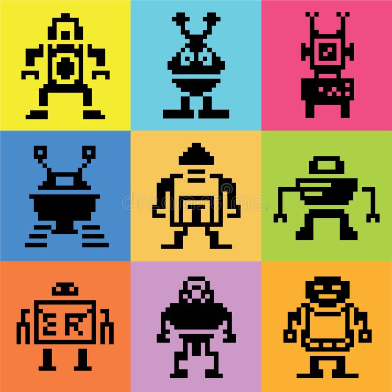 Cartoon robot icon stock vector. Illustration of element - 18358142