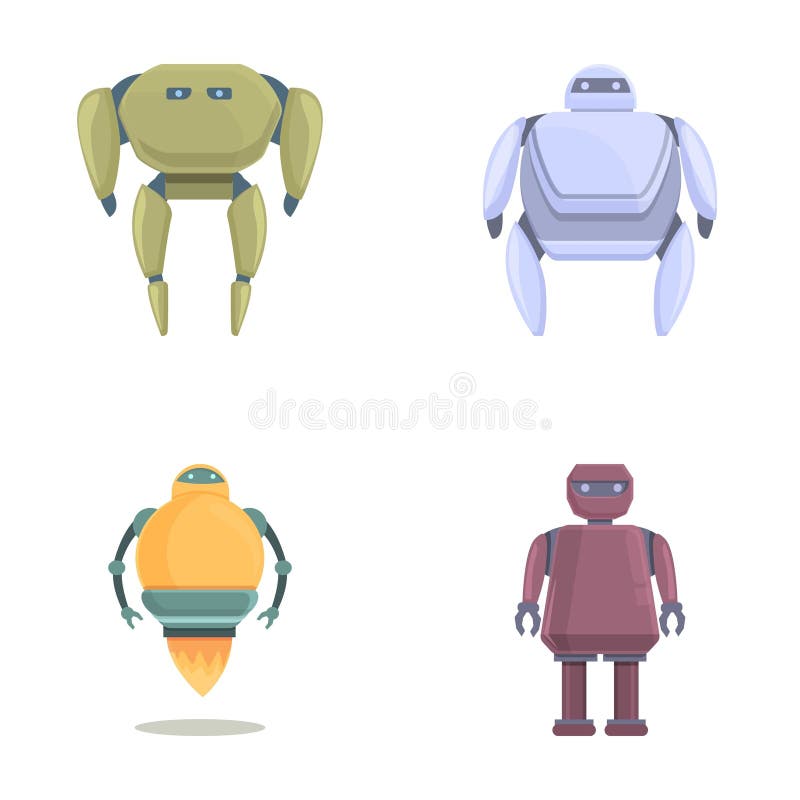 Robot Icons Set Cartoon Vector. Modern Electronic Robot Stock Vector ... Robot Icons Set Cartoon Vector. Modern Electronic Robot Stock Vector ...