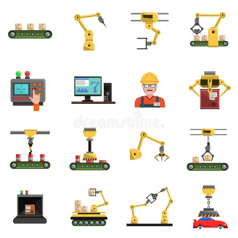 Robot Icons Set stock vector. Illustration of packaging - 62314551