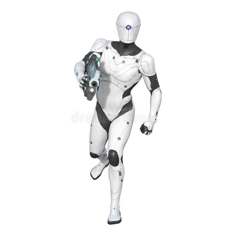 Robot stock illustration. Illustration of cyborg, background - 54019911