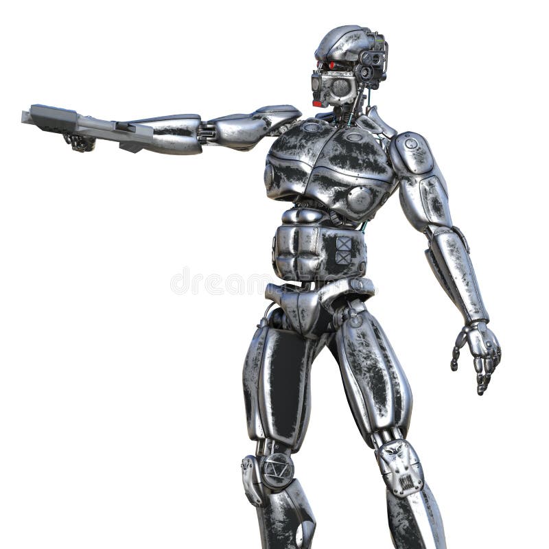 Robot stock image. Image of body, future, weapon, cyborg - 60466885