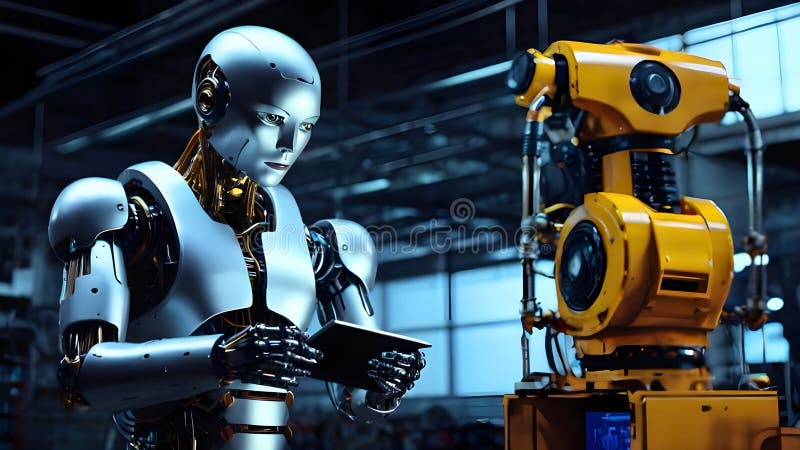 Robot Industrial Engine Mechanical Arm Technology Works for Humans ...