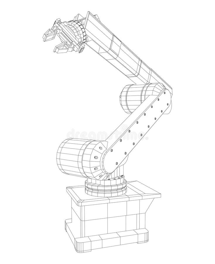 Robot Arm Wire Frame Stock Illustrations – 376 Robot Arm Wire Frame ...
