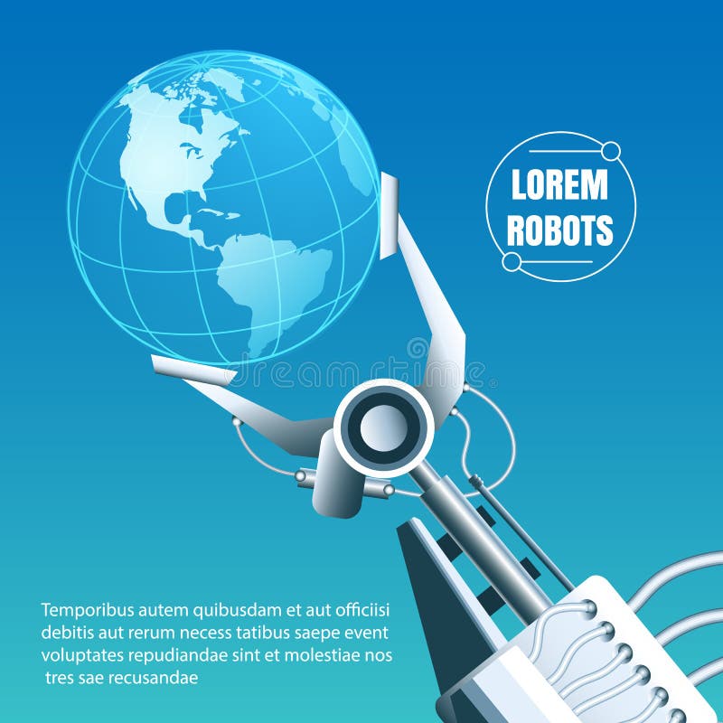 Robot industry Emblem stock illustration. Illustration of icon - 152260394