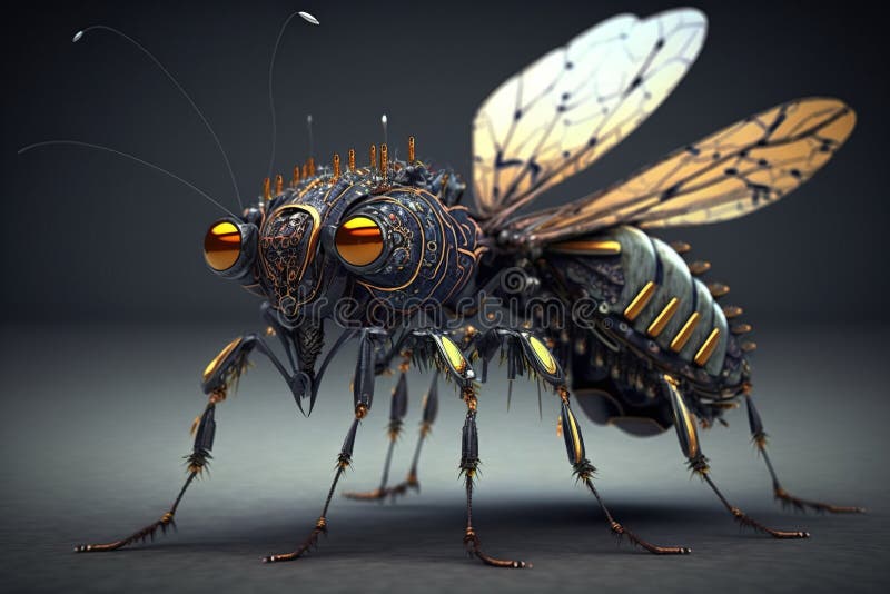 Robot Insect, Created with Generative AI Technology Stock Illustration ...