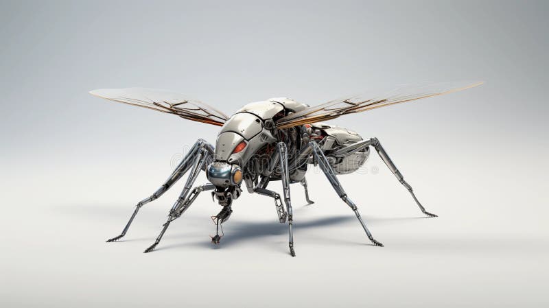 A robot insect, mosquito. stock illustration. Illustration of machine ...