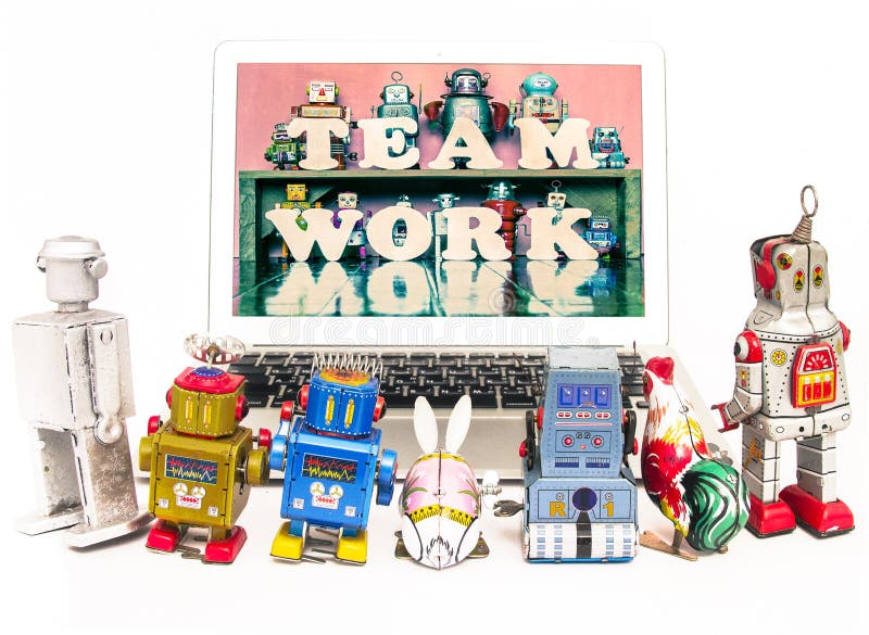 Robot Kids Learn about Team Work Stock Photo - Image of entertainment ...