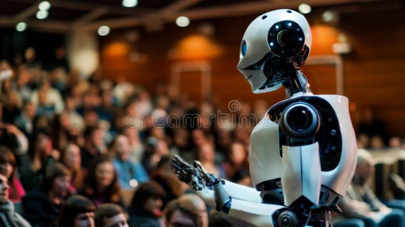 The Robot Lecturer, Equipped with Advanced Artificial Intelligence ...