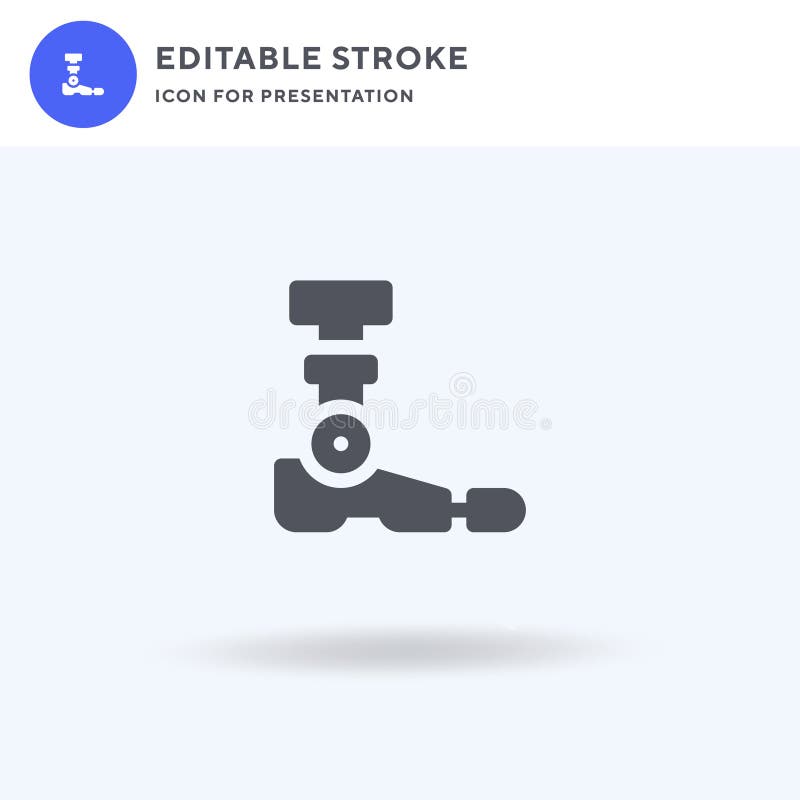 Robot Leg Icon Vector, Filled Flat Sign, Solid Pictogram Isolated on ...