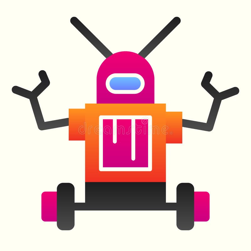 Android Head Line and Glyph Icon. Artificial Intelligence Vector ...