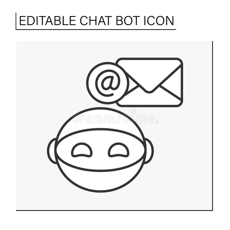 Robot line icon stock vector. Illustration of chatterbot - 249062077