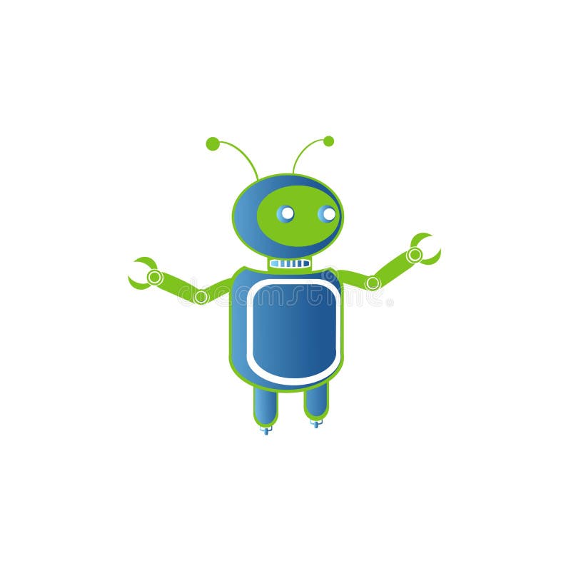 Robot Logo, Artificial Intelligence, Badge for Company Identity ...