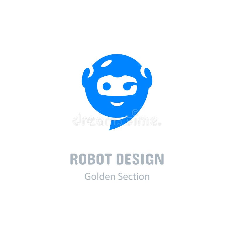 Robot Logo, Communication Messenger Icon. Computer Technologies and ...