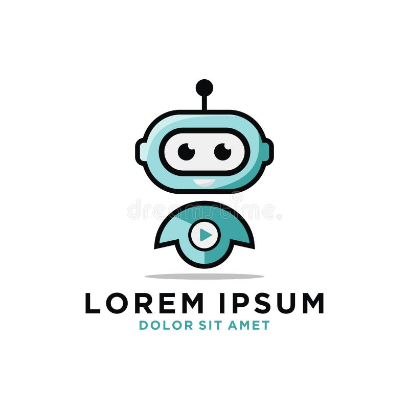Robot Logo Design Element- Vector Illustration for Technology Business ...