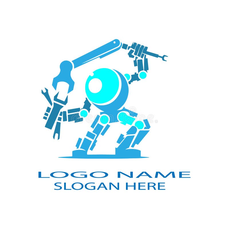 Robot logo icon vector . stock vector. Illustration of data - 374531903