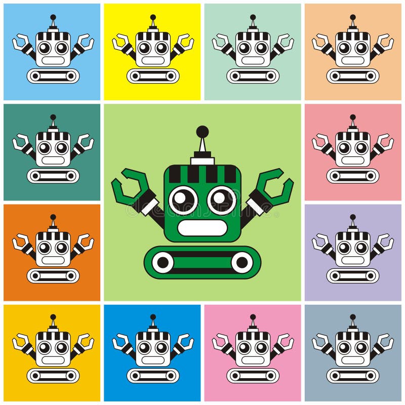 Robot Logo Vector - Chat Bot - Future Technology Stock Vector - Illustration of icon, cyborg ...