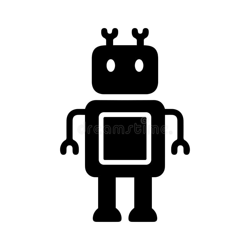 Robot, Machine Icon. Black Vector Graphics Stock Vector - Illustration ...