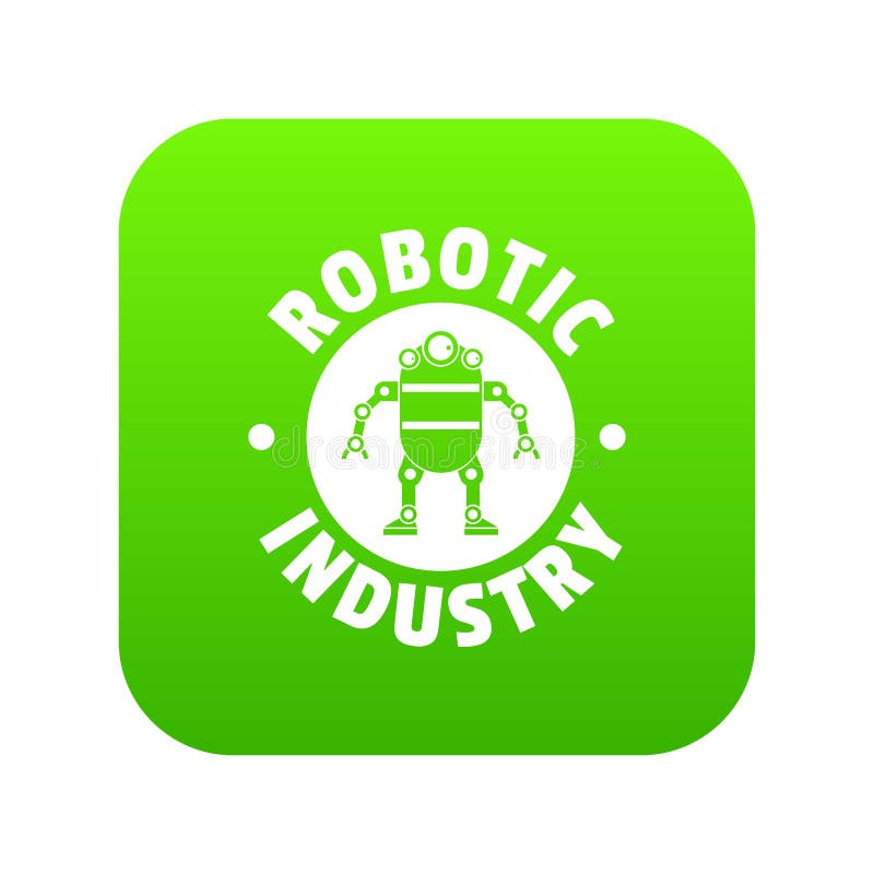 Robot Machine Icon Green Vector Stock Vector - Illustration of ...