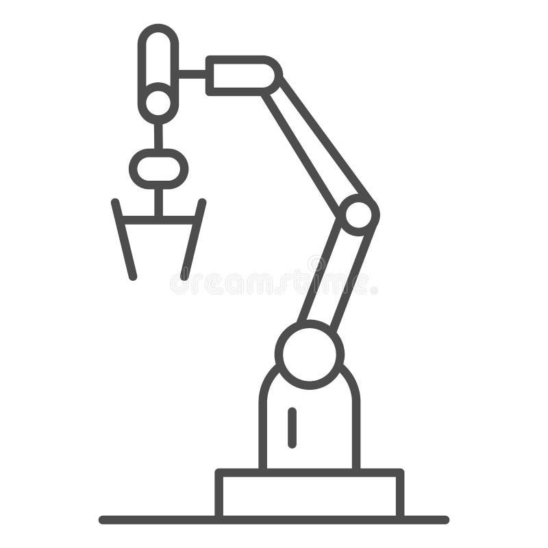 Icon Industrial Manipulator Mechanical Robot Arm Stock Illustrations ...