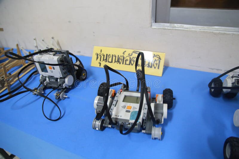 Robot made by student editorial photo. Image of controller - 76369931