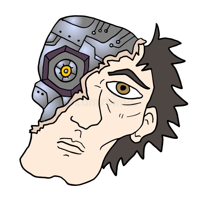 Robot man stock vector. Illustration of metal, automaton - 50402890