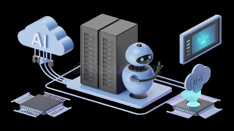 Server Data Artificial Intelligence Robot Stock Illustrations – 5,484 Server Data Artificial ...