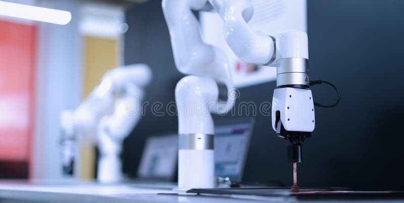 Robot Manipulator on Table in Industrial Technical Testing Laboratory ...