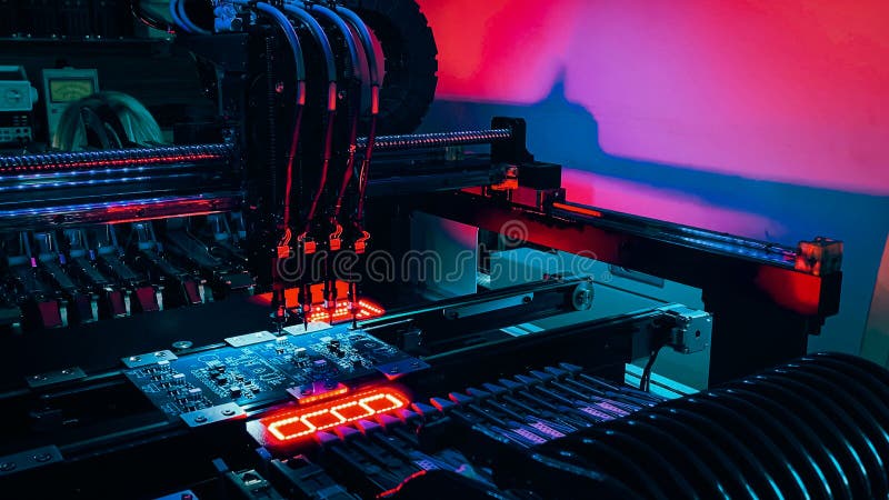 Automatic Production of Computer Chips by SMT Pick and Place Machine ...