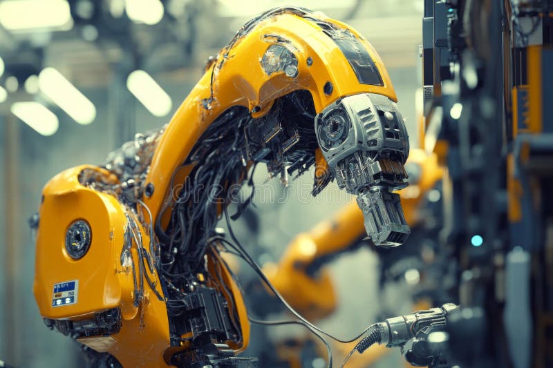 Robot Mastering Complex Engineering Tasks Stock Illustration ...