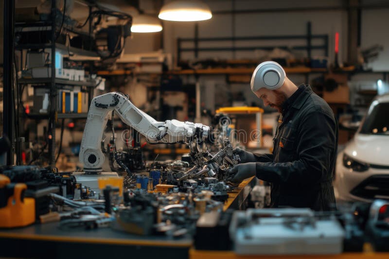 Robot Mechanic Performs Advanced Part Replacements in High-tech ...