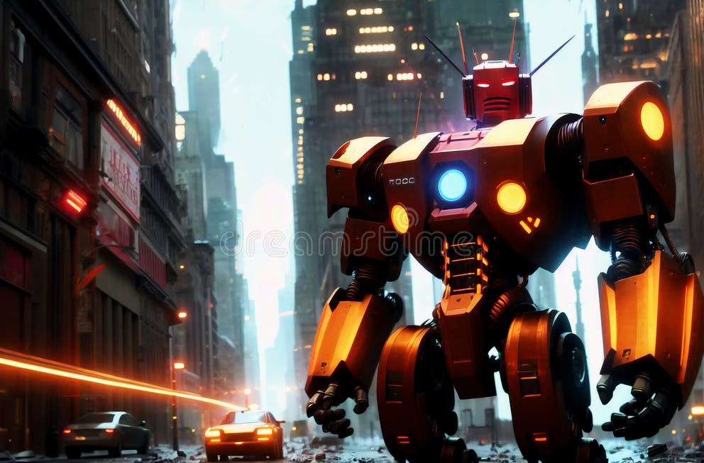 Robot. Mechanical Cybernetic Machine with Artificial Intelligence ...