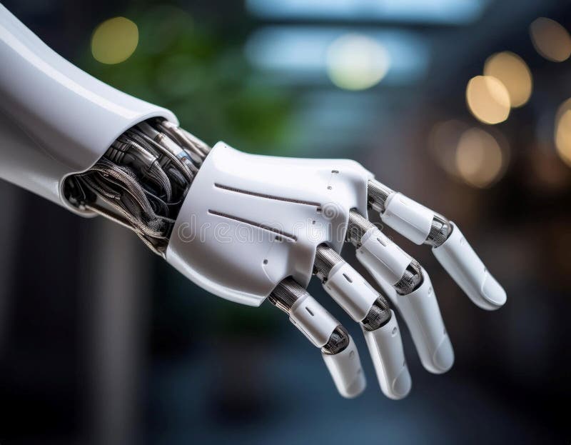 Robot Mechanical Hand, Illustrating Robotics, Technology, and ...