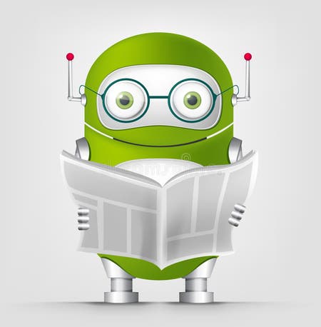 Robot Reading Newspaper Stock Illustrations, Vecteurs, & Clipart – (90 ...