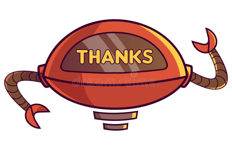 Robot Mignon Montrant Des MERCIS De Message Illustration Stock ...