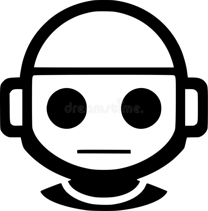 Robot - Minimalist and Simple Silhouette - Vector Illustration Stock ...